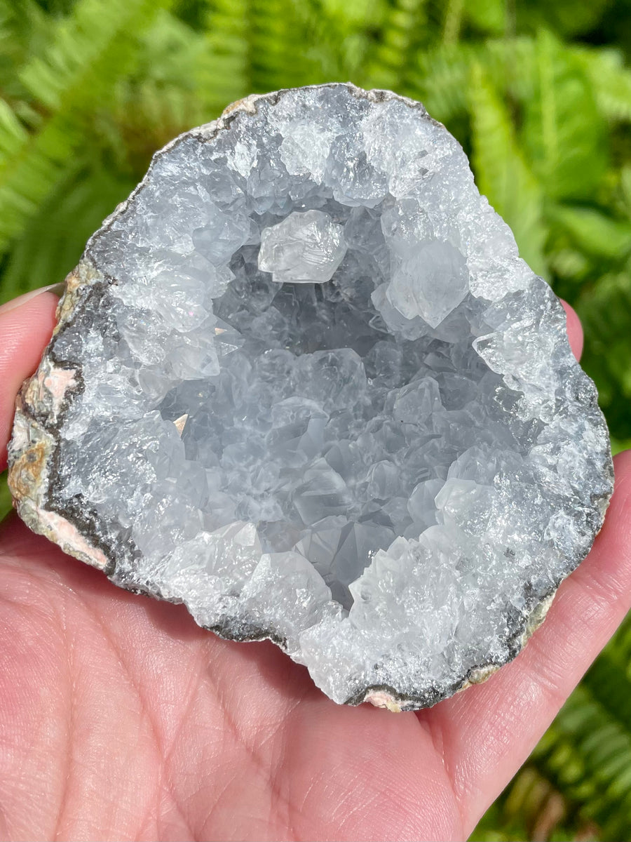 Fluorescent Trancas Geode with Calcite