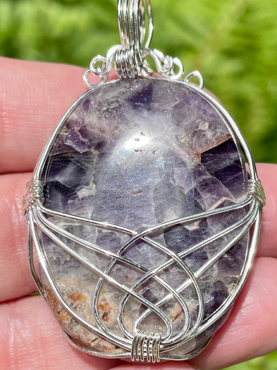 Large Wire-Wrapped Amethyst Pendant