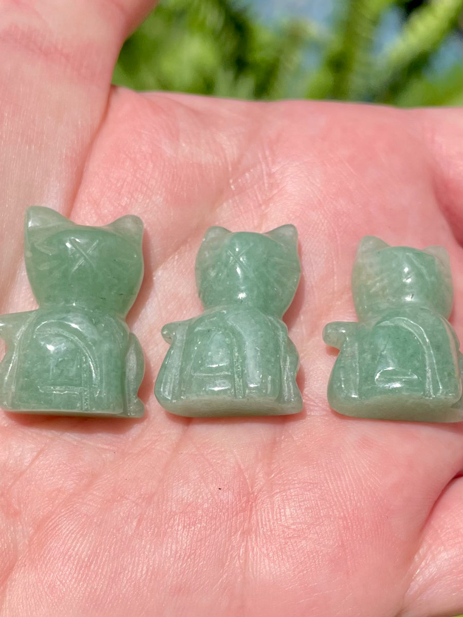 Small Green Aventurine Cat