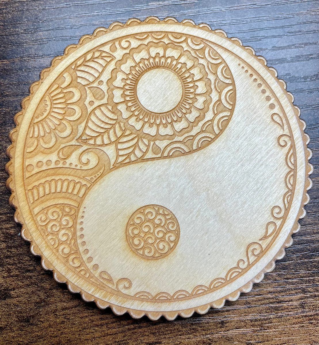 Yin/Yang Wooden Crystal Grid
